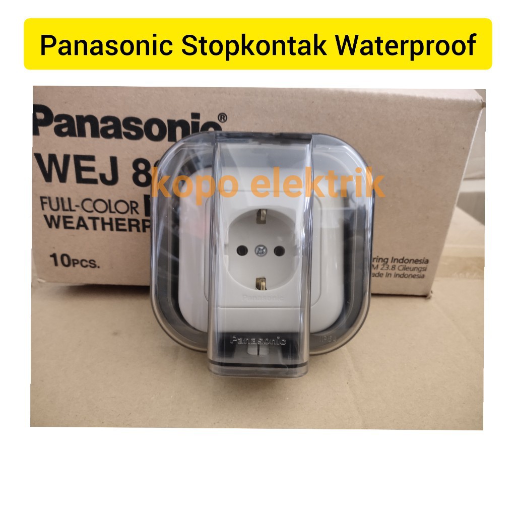 Jual Panasonic Stop Kontak Waterproof Tanam Stopkontak Plus Cover ...