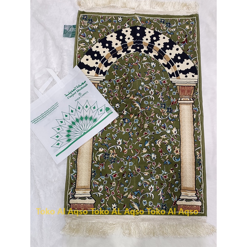 Jual Sajadah Raudhah Hijau/Sajadah Raudoh/Rawdah Tiang tebal Madinah ...