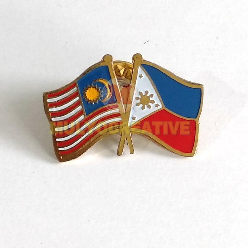 Jual Cross Flag Pin Malaysia Philippines - Pin Bros Bendera ...