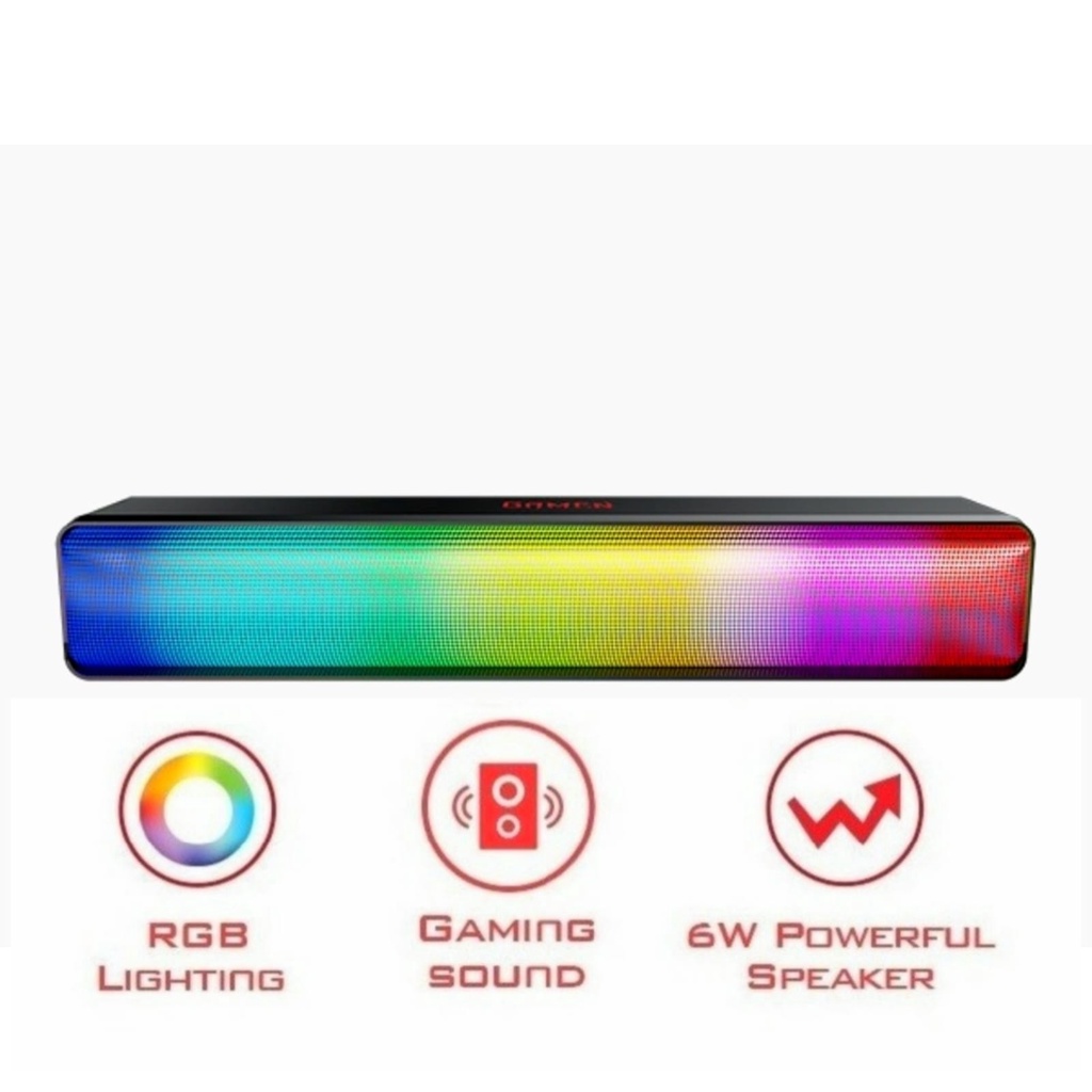 Jual Gamen GS8 Gaming Soundbar Speaker With RGB Lights - Orginal ...
