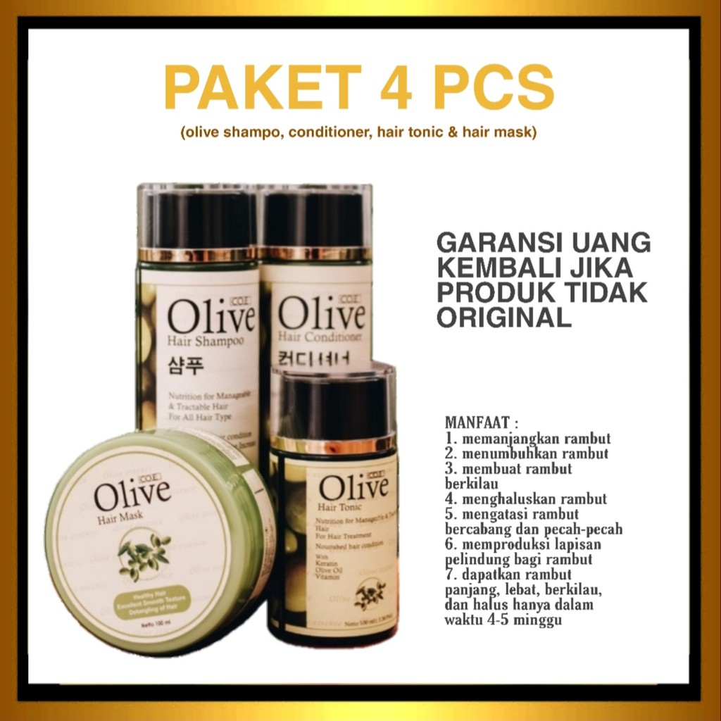 Jual Olive Shampoo Original Paket 4 Pcs Olive Shampoo Conditoner Hair ...