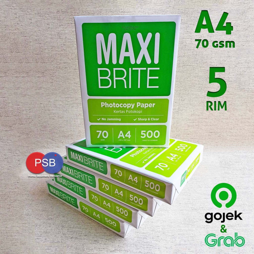Jual Kertas HVS Grosir A4 MAXI BRITE 70 grm / Kertas HVS murah | Shopee Indonesia