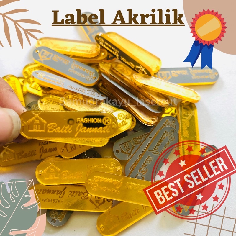 Jual Label akrilik BEST SELLER (Bahan import gold Premium) | Shopee ...