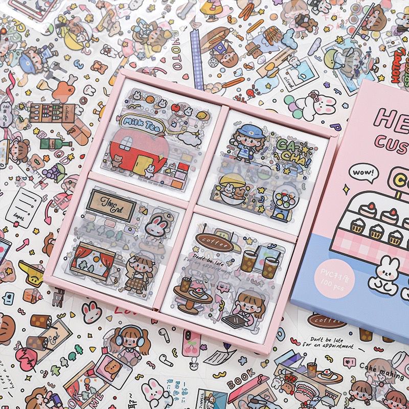 Jual spesial promo cuci gudang sticker 100pcs 50 20 momo sticker ...