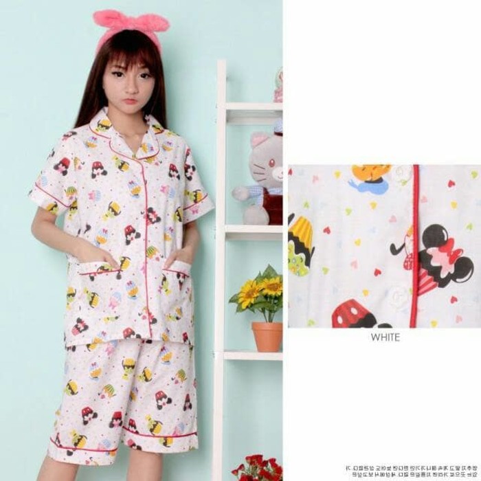 Jual Baju Tidur Piyama Setelan Celana Cupcake | Shopee Indonesia