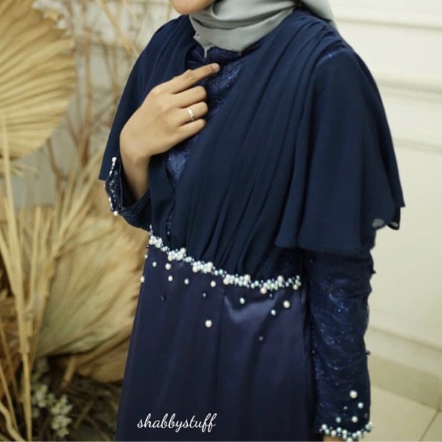 Jual Ghaida Dress NAVY (Tulle Akar) | Shopee Indonesia