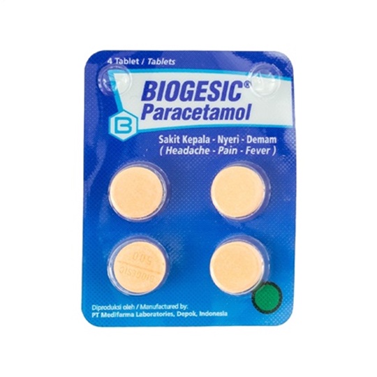 Jual Biogesic 4 Tablet - Obat Penurun Panas | Shopee Indonesia