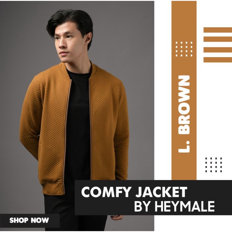 Jual COMFY JACKET LIGHT BROWN ORIGINAL HEYMALE MALE ID | Shopee Indonesia
