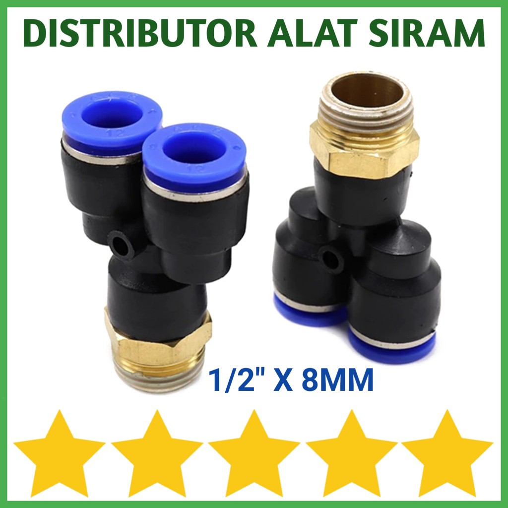 Jual PNEUMATIC SLIP LOCK 1/2" X 8 MM MALE THREAD DRAT LUAR 20MM MODEL Y ...