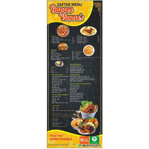 Jual Banner Daftar Menu Warung Ukuran 160 x 60 cm | Shopee Indonesia