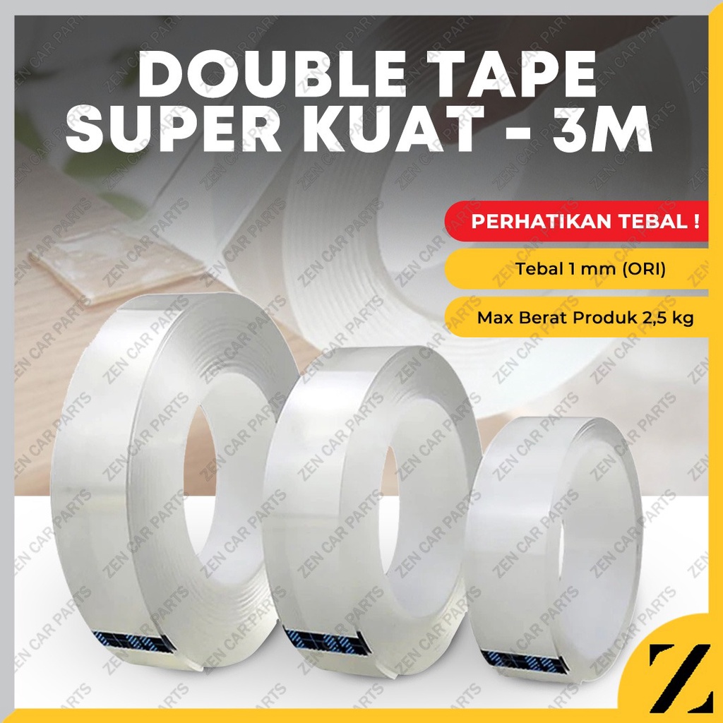 Jual Nano Tape Double Tape Bening Tahan Air 30mm x 3m Acrylic Washable ...