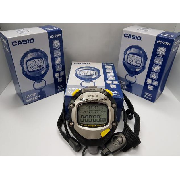Jual Stopwatch Casio HS-70W (Alat pengukur waktu) HS-70 Dijamin Asli 100% | Shopee Indonesia