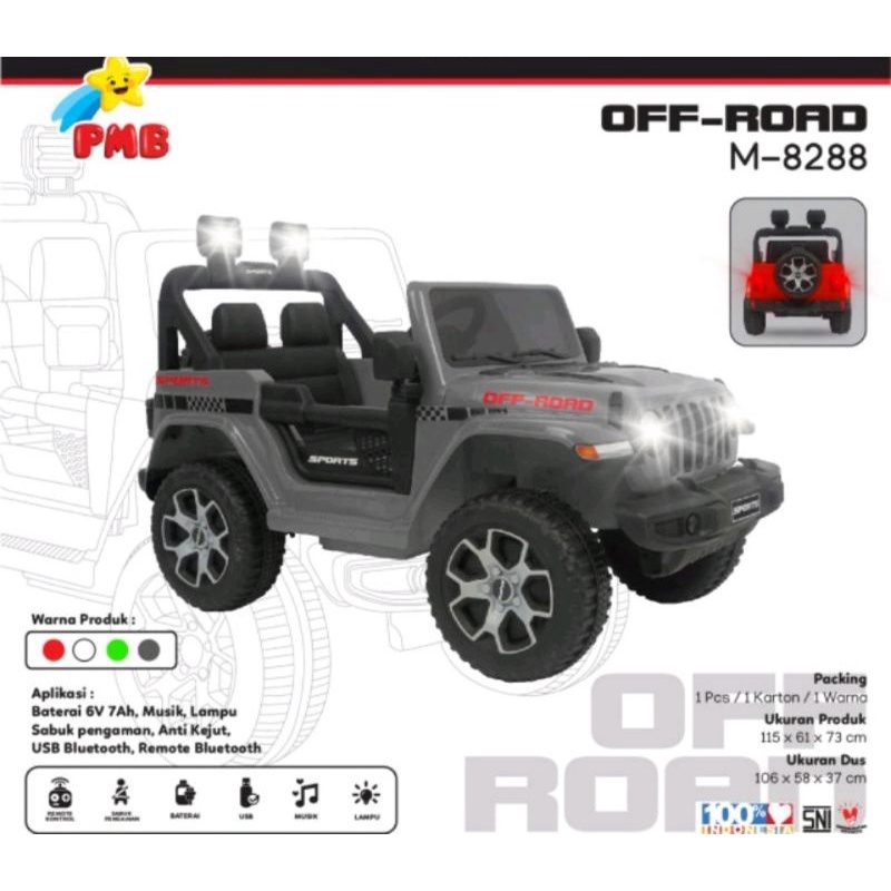 Jual Mobil aki anak remot kontrol jeep offroad rubicon remote control ...