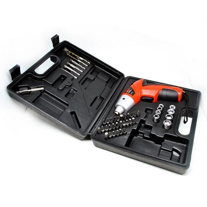 Jual Bor Obeng Elektrik Cordless 4.8V isi 45 pcs | Shopee Indonesia