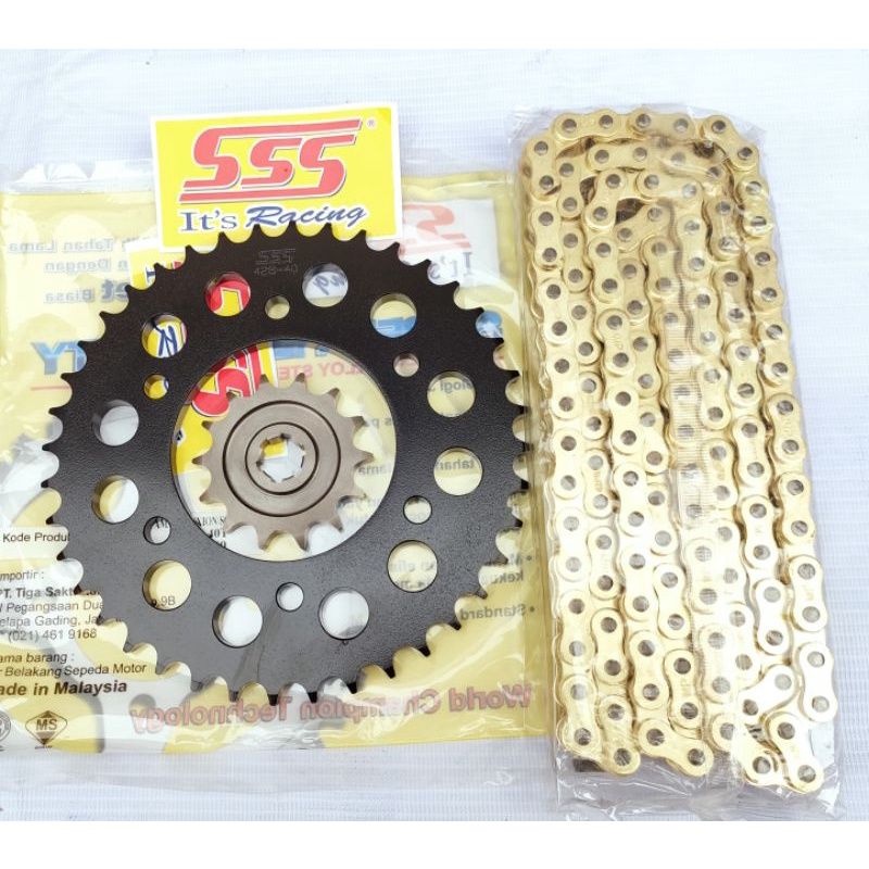 Jual GIRSET GEARSET SSS BLACK 428 VIXION NEW VIXION OLD BYSON - GIR GEAR SET SSS HITAM 428 ...