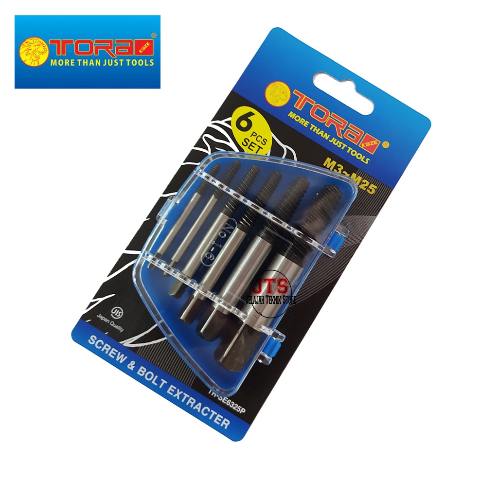 Jual 6pcs Tap Balik Screw Extractor Alat Pembuka Baut Skrup Rusak Screw ...