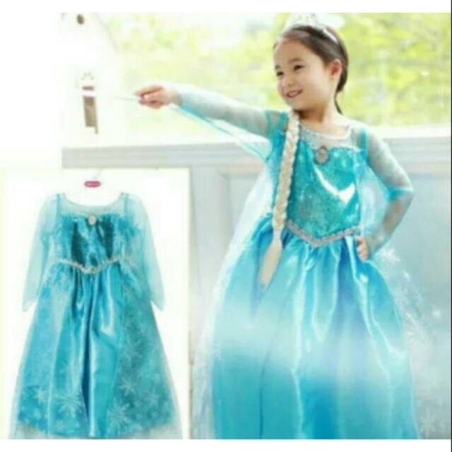 Jual Baju elsa/dress elsa/baju ulangtahun anak/baju pesta ulangtahun ...