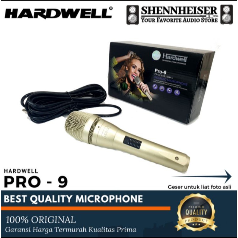 Jual MICROPHONE KABEL HARDWELL PRO 9 ORIGINAL KUALITAS MIC KABEL ...