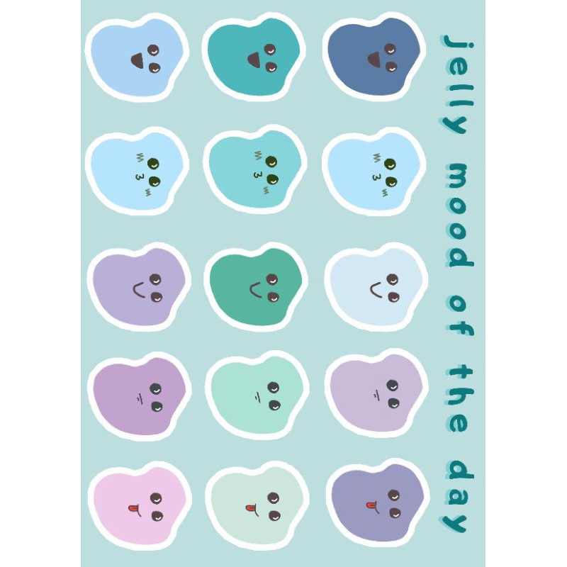 Jual jelly mood of the day sticker deboks.id - jelly sticker -emoticon ...