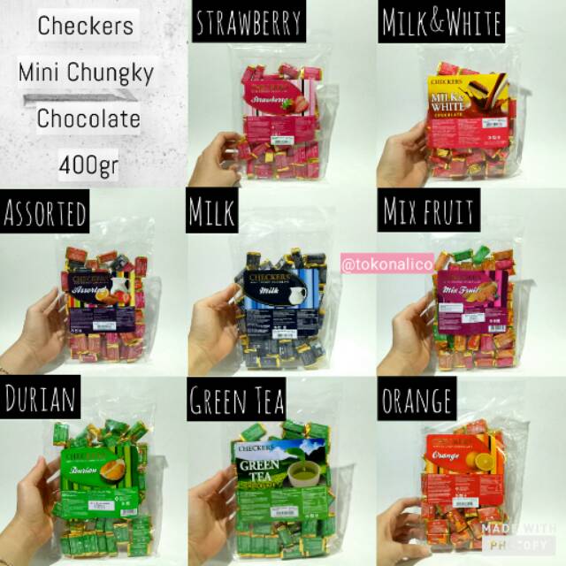 Jual CHECKERS MINI CHUNGKY CHOCOLATE 300gr | Shopee Indonesia