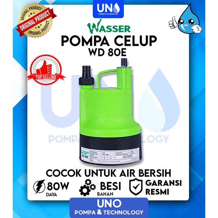 Jual Pompa air Celup Non Otomatis Wasser WD-80 E / WD 80 E / WD80E ...
