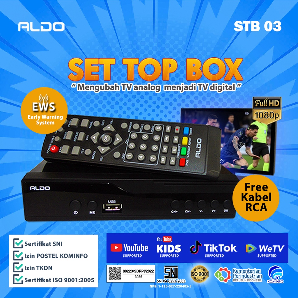 Jual Aldo Set Top Box STB STB03 - TV box digital | Shopee Indonesia