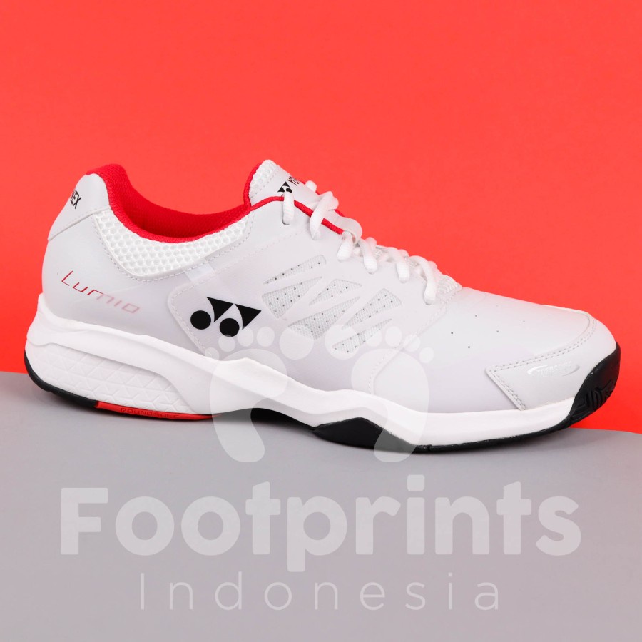 Jual Sepatu Tenis Yonex Lumio 3 Grey White Red Tennis Shoes Original ...