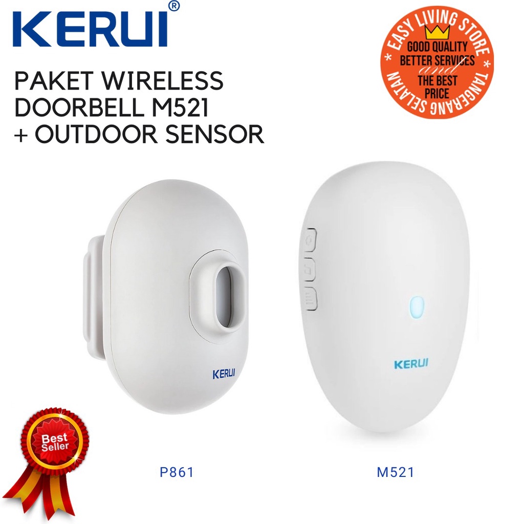 Jual Original Kerui M521 dengan Outdoor Sensor Gerak P861 Waterproof ...