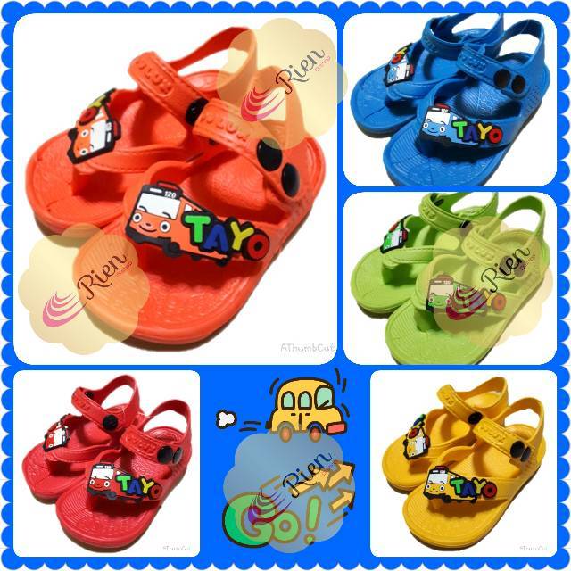 Jual Sandal tayo anak tali kancing / sendal anak tayo kaning tali jepit ...