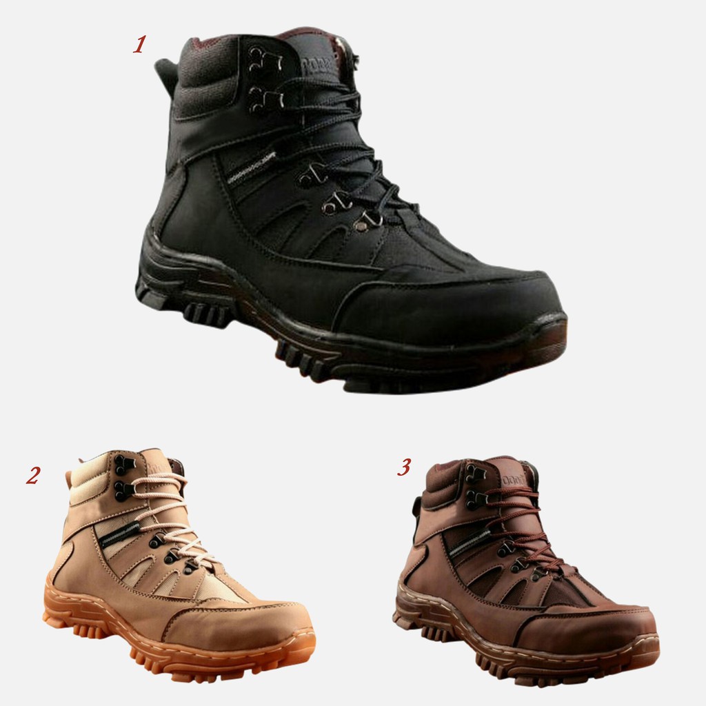 Jual sepatu pria crocodile armor boots safety tracking hiking bikers ...
