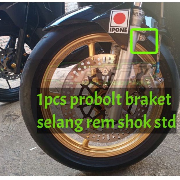 Jual Baut probolt braket selang rem honda yamaha universal shock depan ...