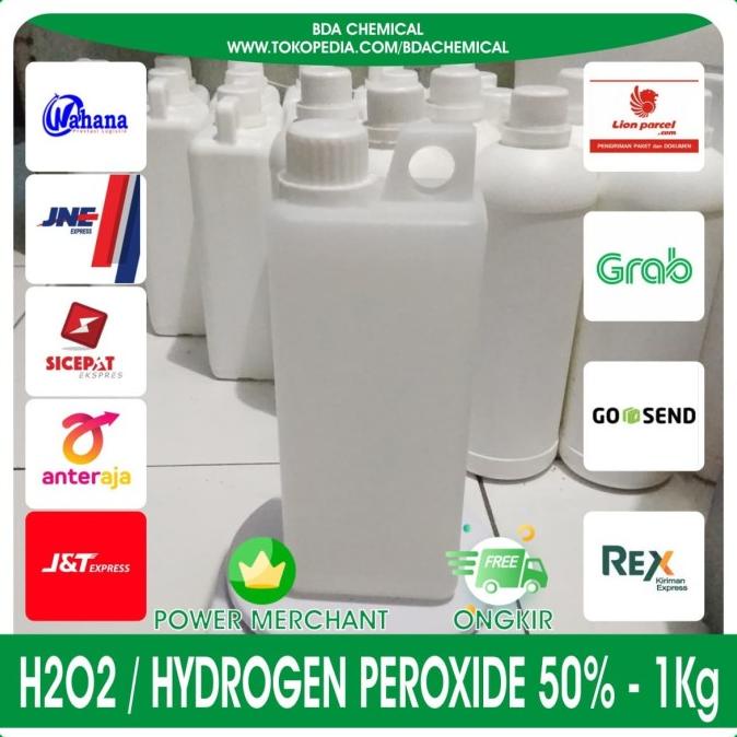 Jual :=:=:=:=] HYDROGEN PEROXIDE H2O2 50% 1KG / 1 LITER | Shopee Indonesia