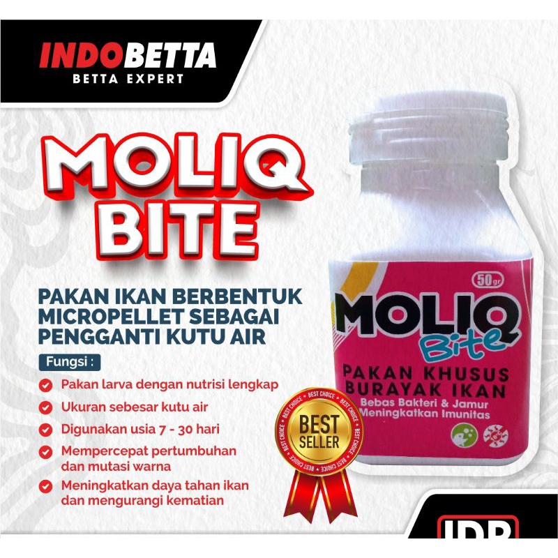 Jual MOLIQ BITE PAKAN BURAYAK PENGGANTI KUTU AIR / PAKAN BURAYAK IKAN ...