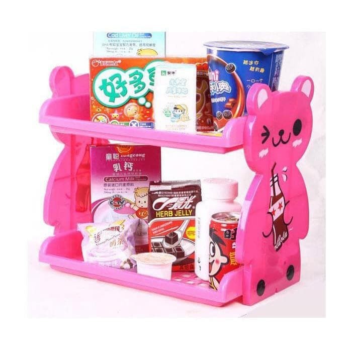 Jual Rak Susun Plastik Karakter Cute Lucu Storage Organizer Serbaguna ...