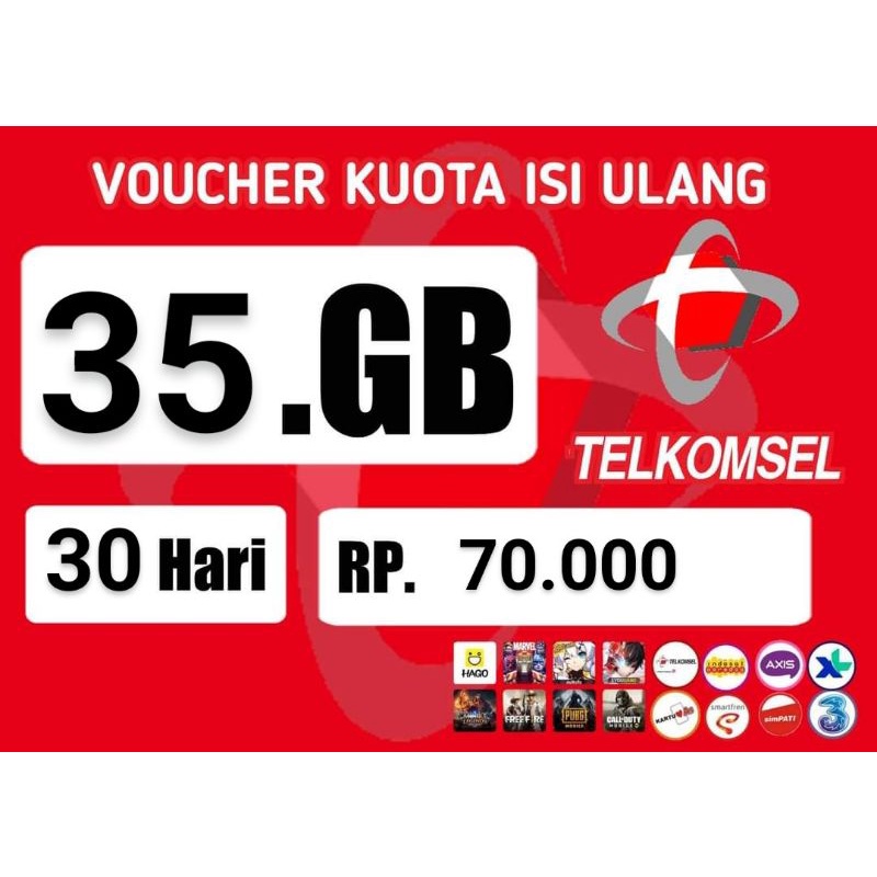 Jual paket data Telkomsel unlimitedmax 35Gb.(hanya untuk yang ...