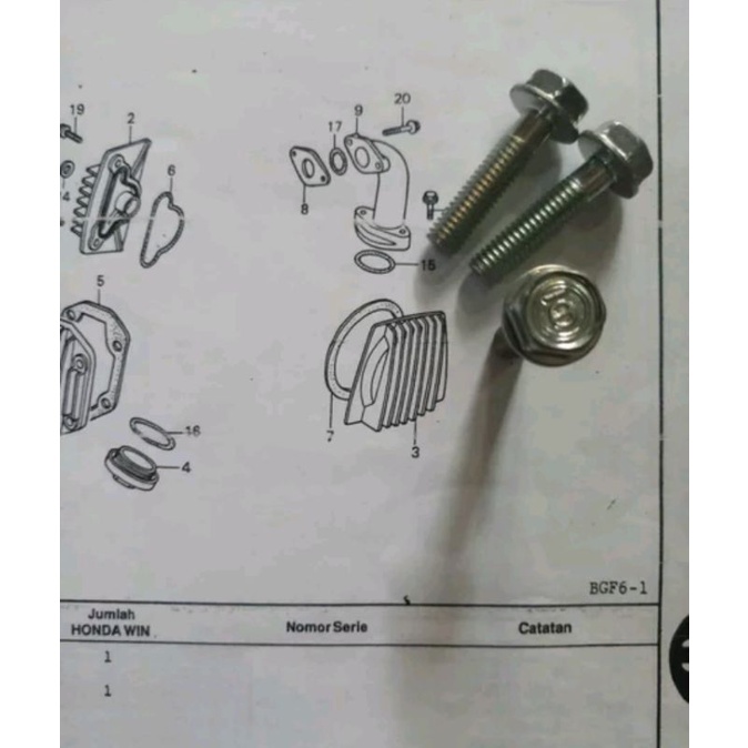 Jual Baut karbu Honda win 100 Astrea grand prima star original | Shopee Indonesia