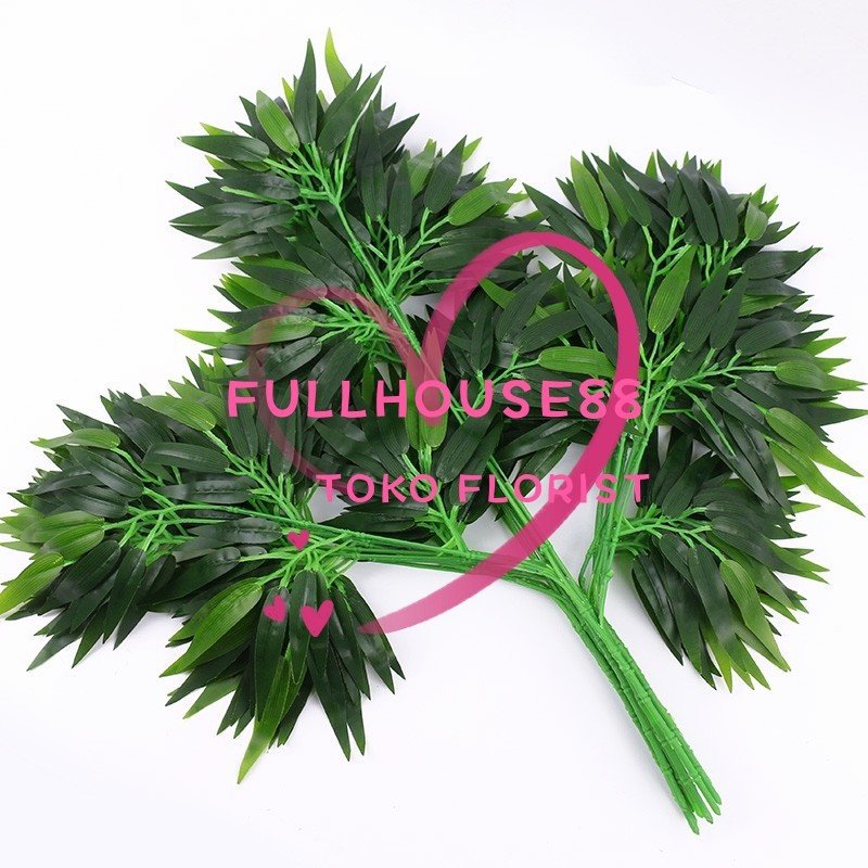 Jual Daun Artificial/Daun Hias/Daun Plastik/Daun Dekorasi/Daun Bambu ...