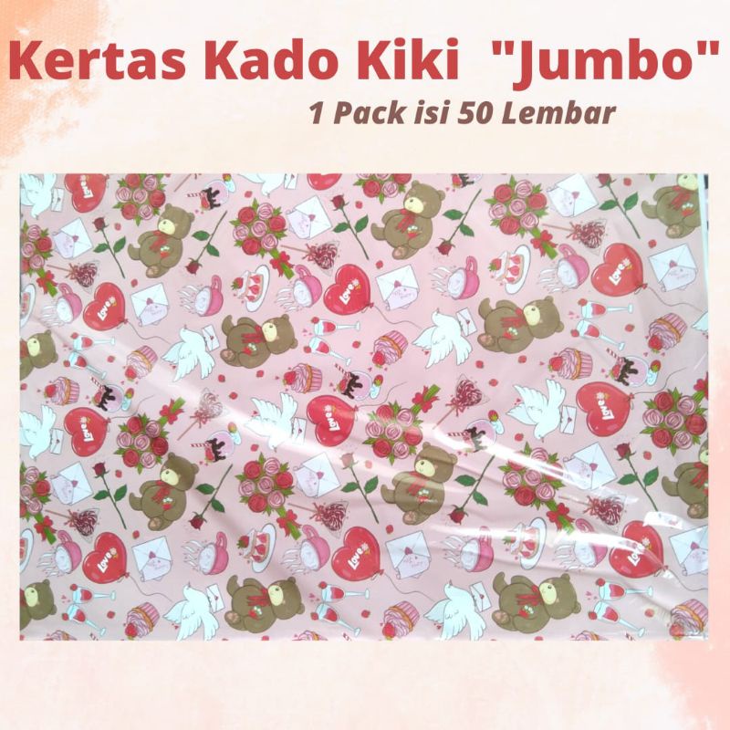 Jual 50lembar Kertas Kado Kiki Jumbo Kertas Kado Kiky Kertas Kado Murah Kertas Kado
