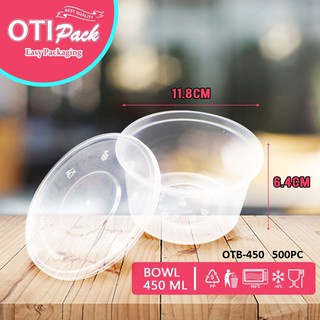 Jual Thinwall 450ml - 500ml BULAT Wadah Plastik Box Dessert Puding ...