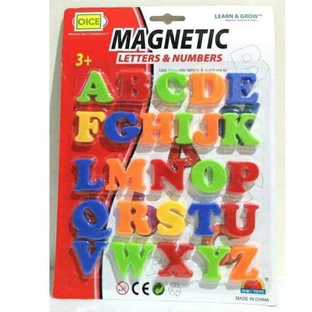 Jual Angka numerik&Abjad huruf magnetic letters Huruf besar dan huruf ...