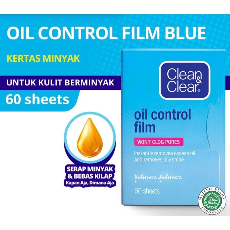 Jual Clean and Clear Oil Contol Film 60 Sheets | Shopee Indonesia