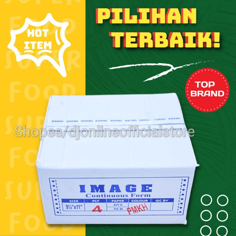 Jual KERTAS CONTINUOUS FORM 4 PLY ANTI MACET MEREK IMAGE | Shopee Indonesia