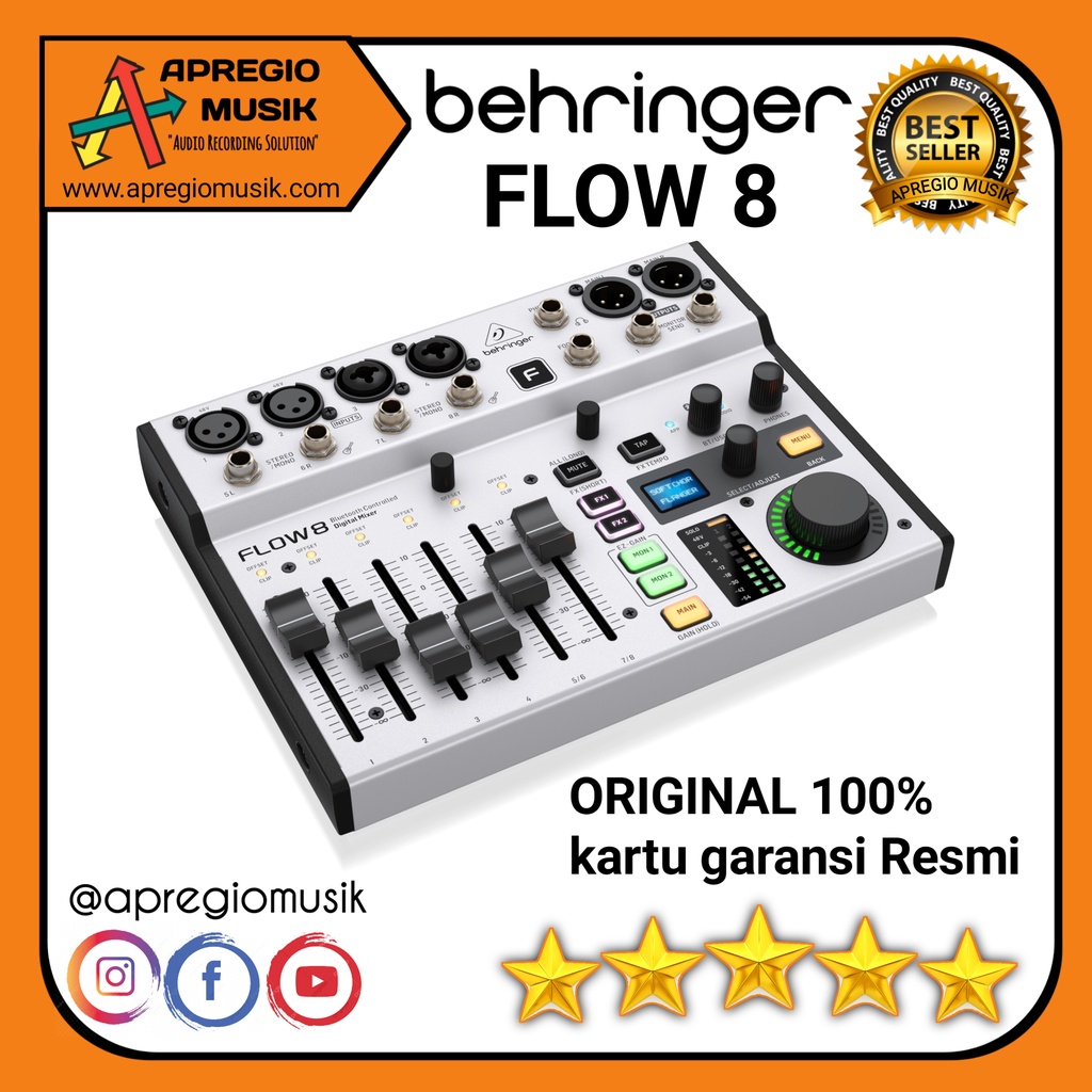 Jual Behringer Flow 8 Digital Mixer USB 8 Input Original | Shopee Indonesia