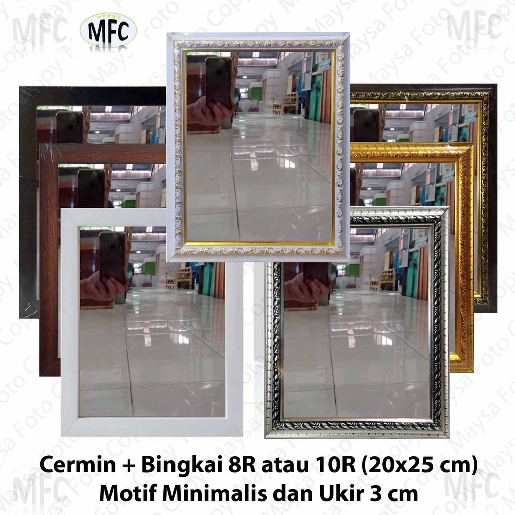 Jual Cermin + Bingkai 10R 20x25 cm Motif Minimalis dan ukir 3 cm ...