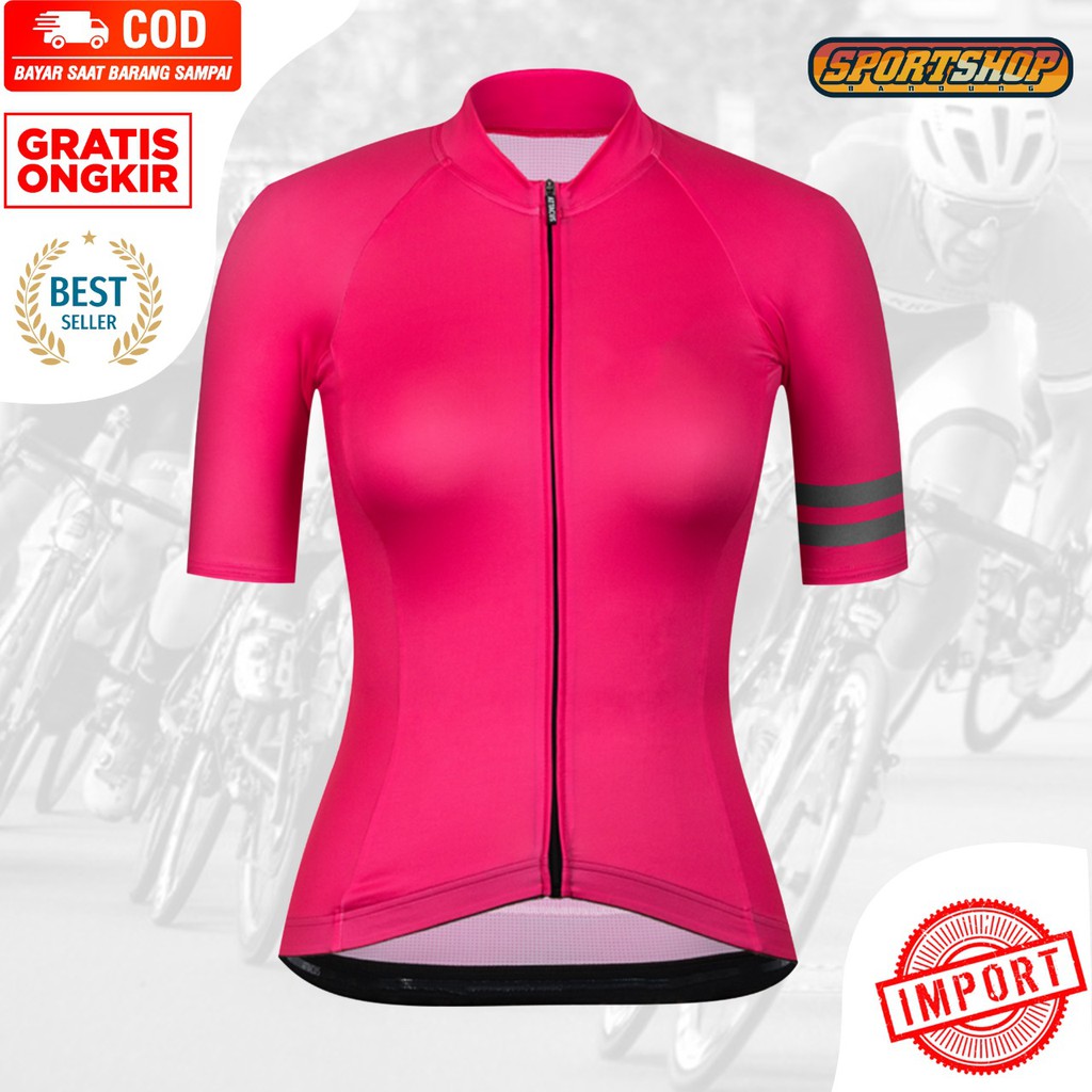 Jual JERSEY SEPEDA AERO / ROADBIKE / BAJU SEPEDA / POLOS WANITA LENGAN PENDEK - PINK | Shopee ...