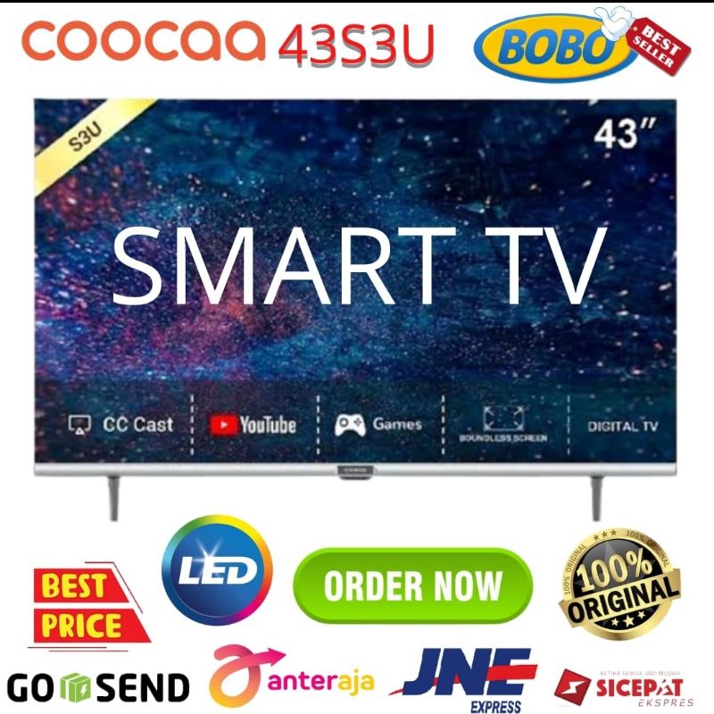 Jual COOCAA 43S3U-43 INCH SMART LED DIGITAL TV YOUTUBE GARANSI RESMI ...