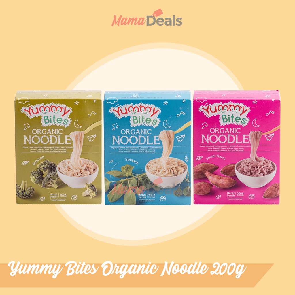 Jual YUMMY BITES Organic Noodle 200g 7M+ / YummyBites Organic Noodles ...