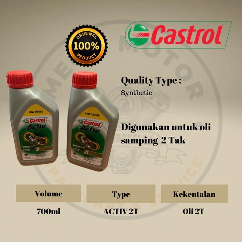 Jual CASTROL 2T | OLI SAMPING CASTROL 2TAK 100% ORIGINAL 700ml ( OLI ...