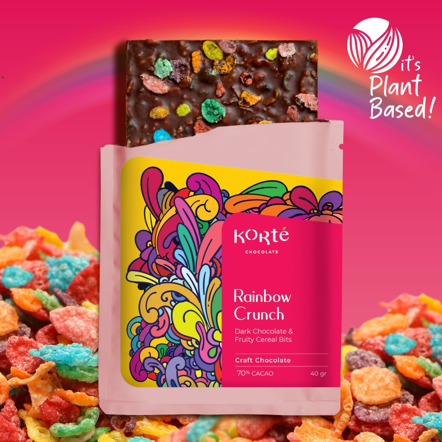 Jual Korte Chocolate - Rainbow Crunch Chocolate Bar | Shopee Indonesia