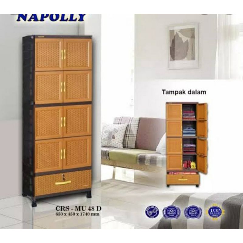 Jual lemari plastik napolly CRS MU 48 D# lemari plastik napolly G 81 ...